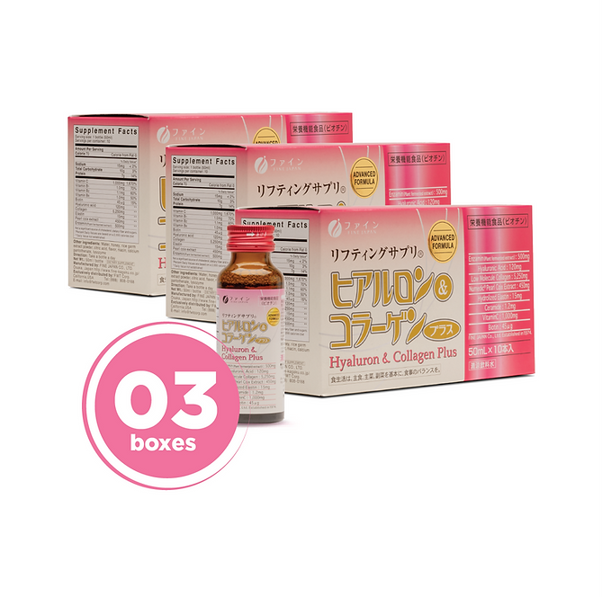 Nước uống Fine Hyaluron Collagen Plus Combo 3 hộp