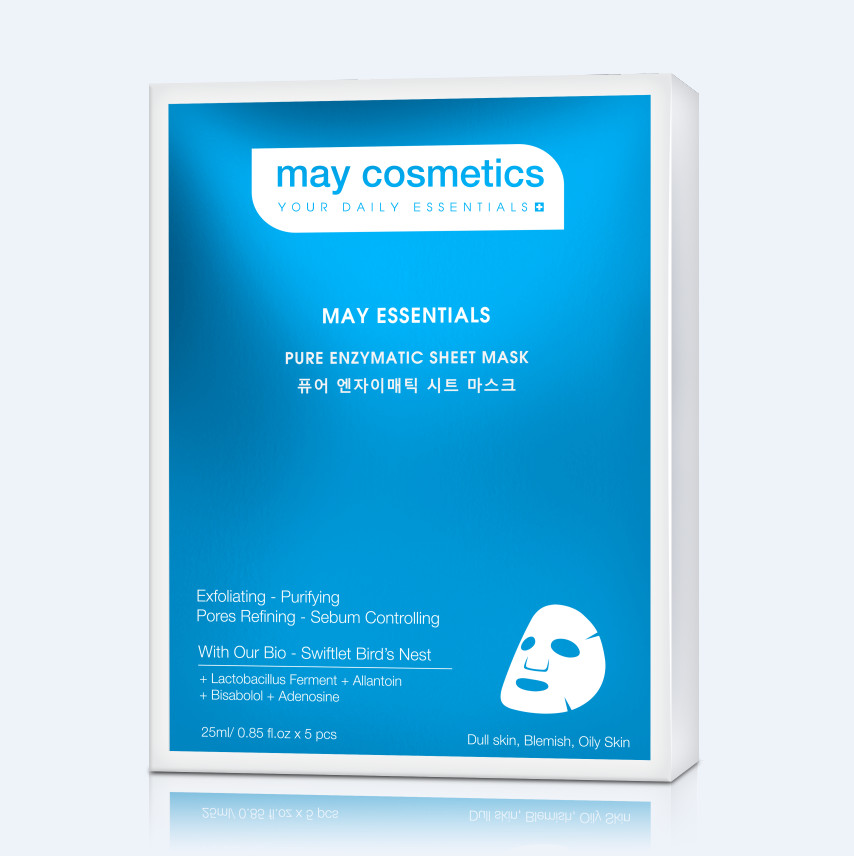 May Essential Pure Enzymatic Sheet Mask Mặt nạ se khít chân lông, kháng ...