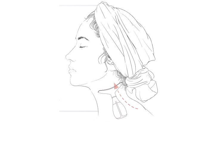 Máy làm đẹp da vùng cổ Earth Tech Aecor Neck Device bạc