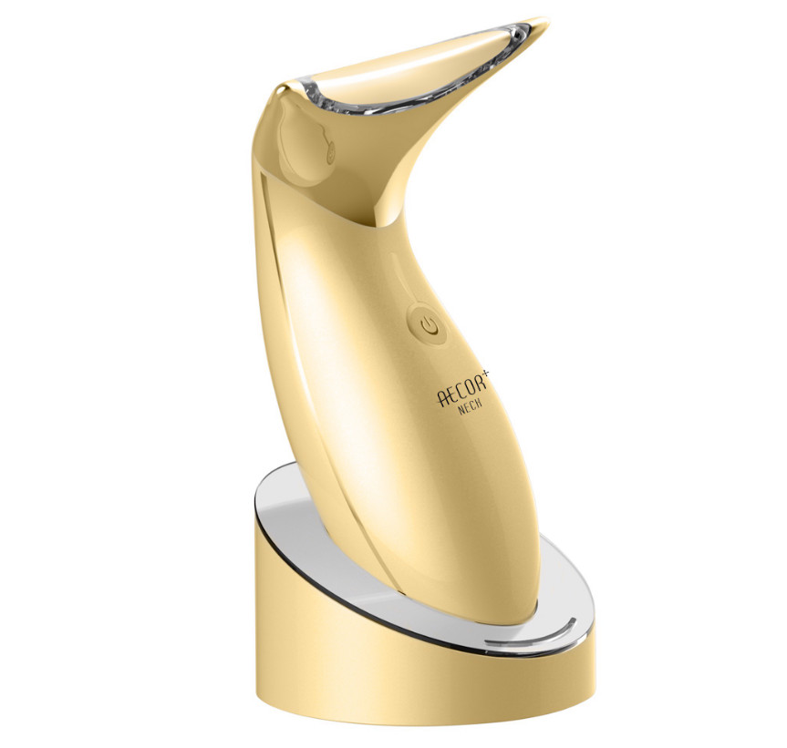Máy làm đẹp da vùng cổ Earth Tech Aecor Neck Plus Device vàng