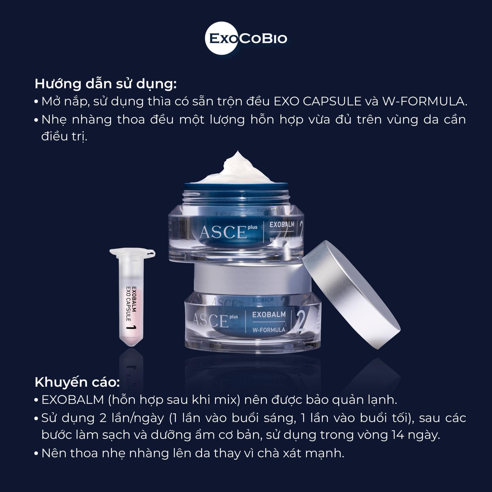 Kem dưỡng ASCEplus Exobalm phục hồi da sau điều trị với Exosomes không ...