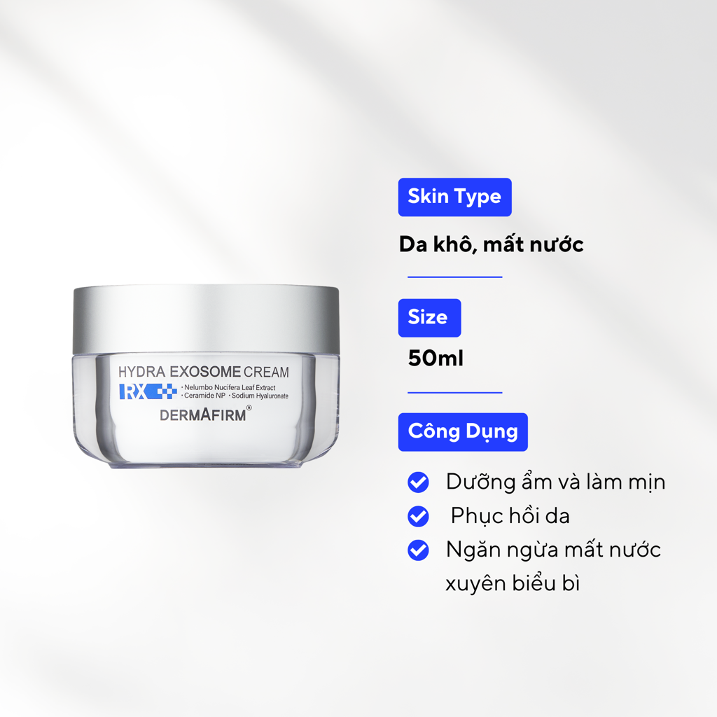 Dermafirm Hydra Exosome Cream Kem dưỡng ẩm sâu tái sinh làn da 50ml