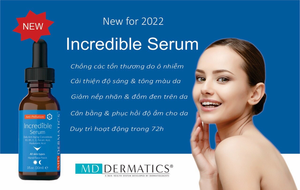 Tinh Chất Chống Ô Nhiễm Đều Màu Da MD Dermatics Incredible Serum
