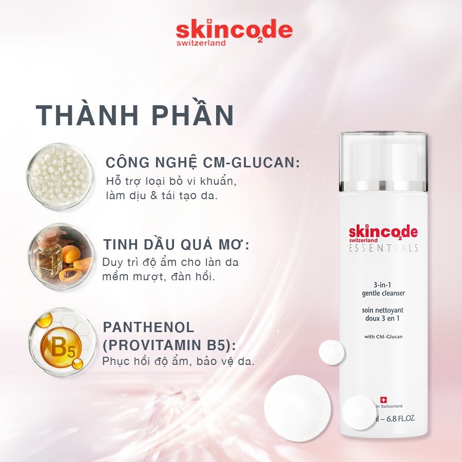 Dung dịch dưỡng ẩm Skincode Essential Fortifying Toning Lotion 200ml