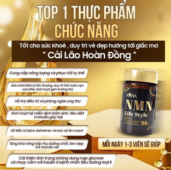 Viên Uống NMN Life Style 33000 Nhật Bản