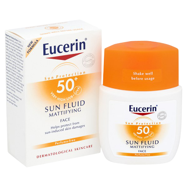 Kem chống nắng Eucerin Sun Fluid Mattifying SPF 50+ bảo vệ da hiệu quả