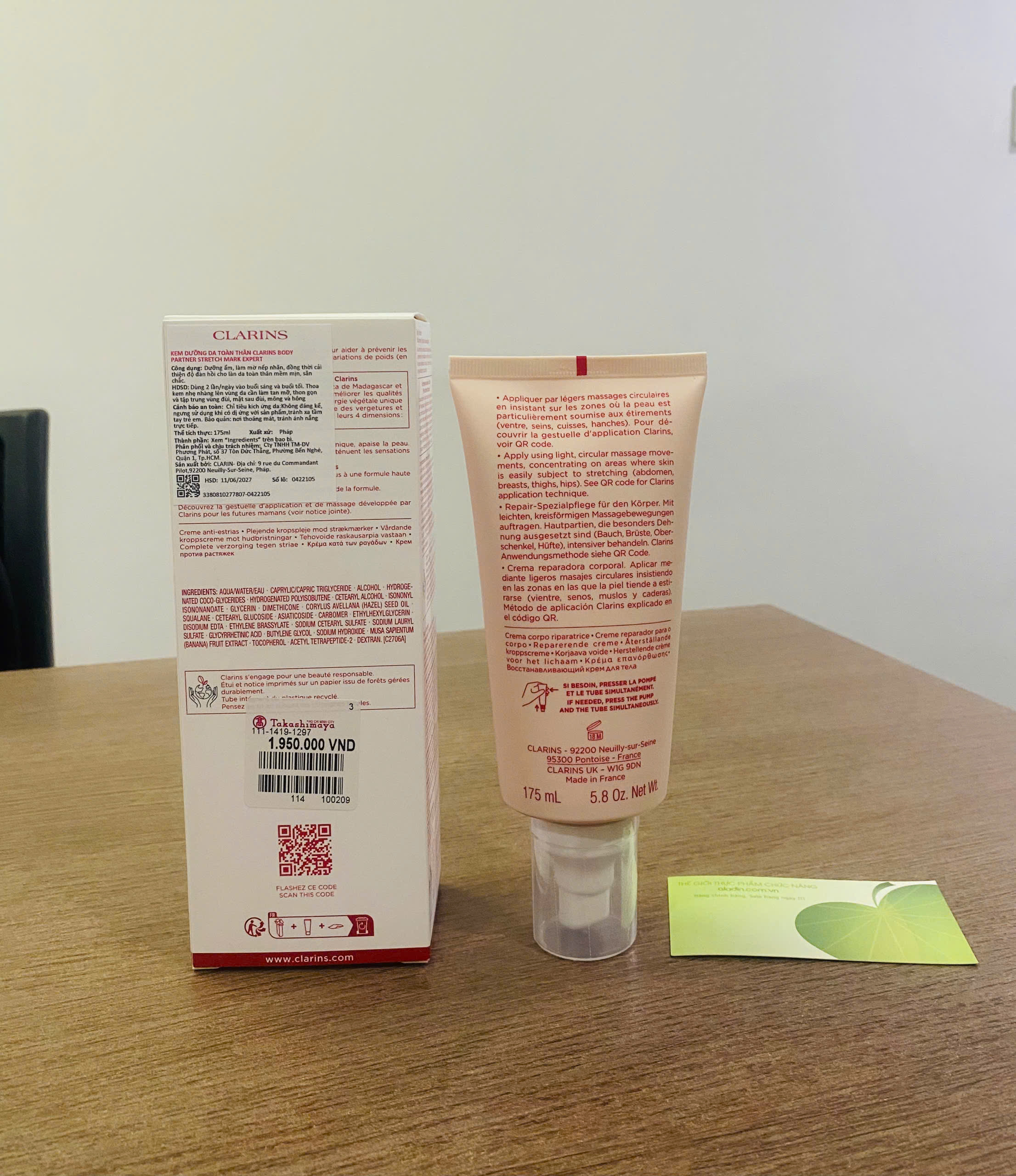 Kem chống rạn bụng Clarins Stretch Mark Control